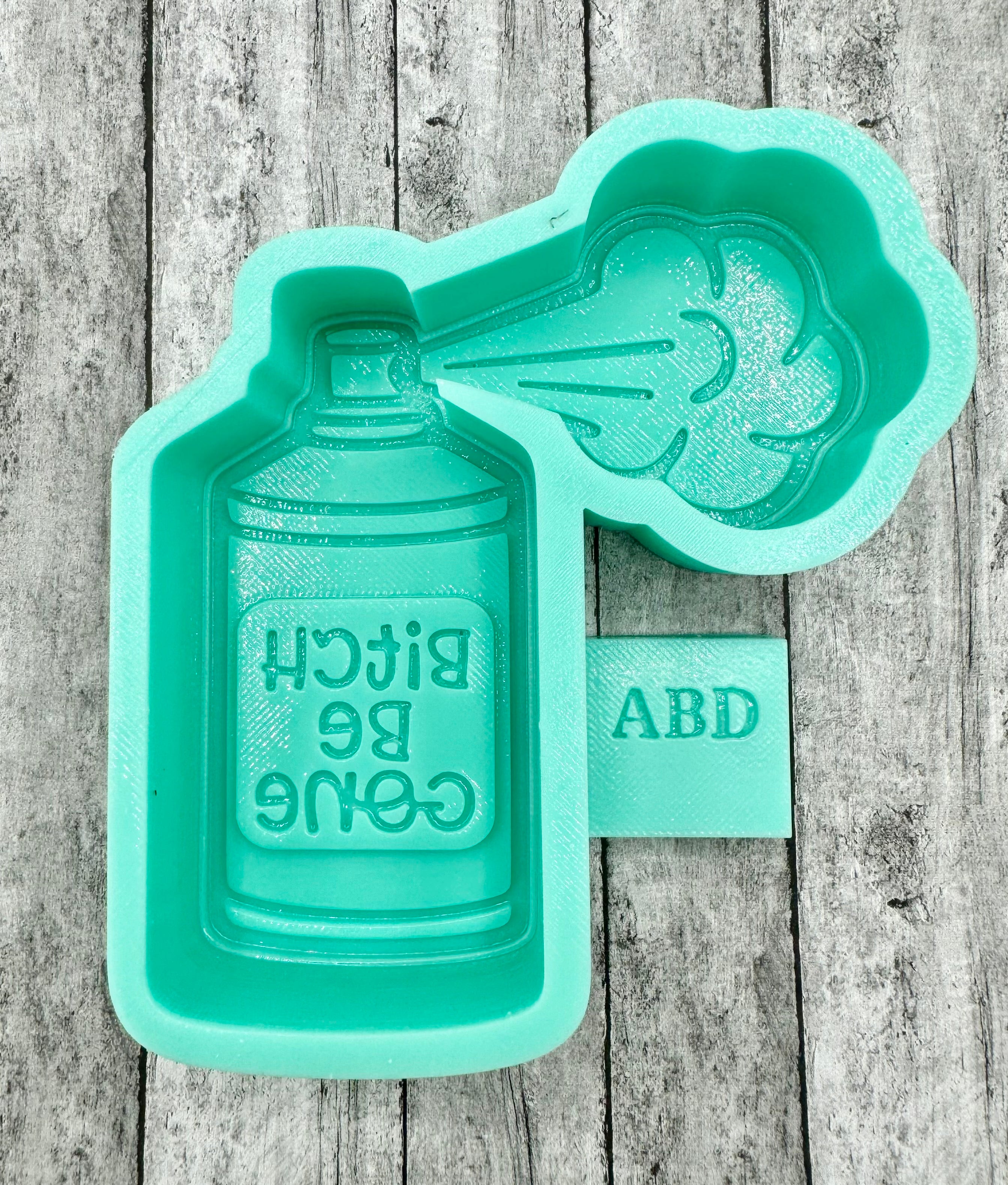 Bitch Be Gone Spray Silicone Molds, Molds for Freshies, Wax Mold, Ceme