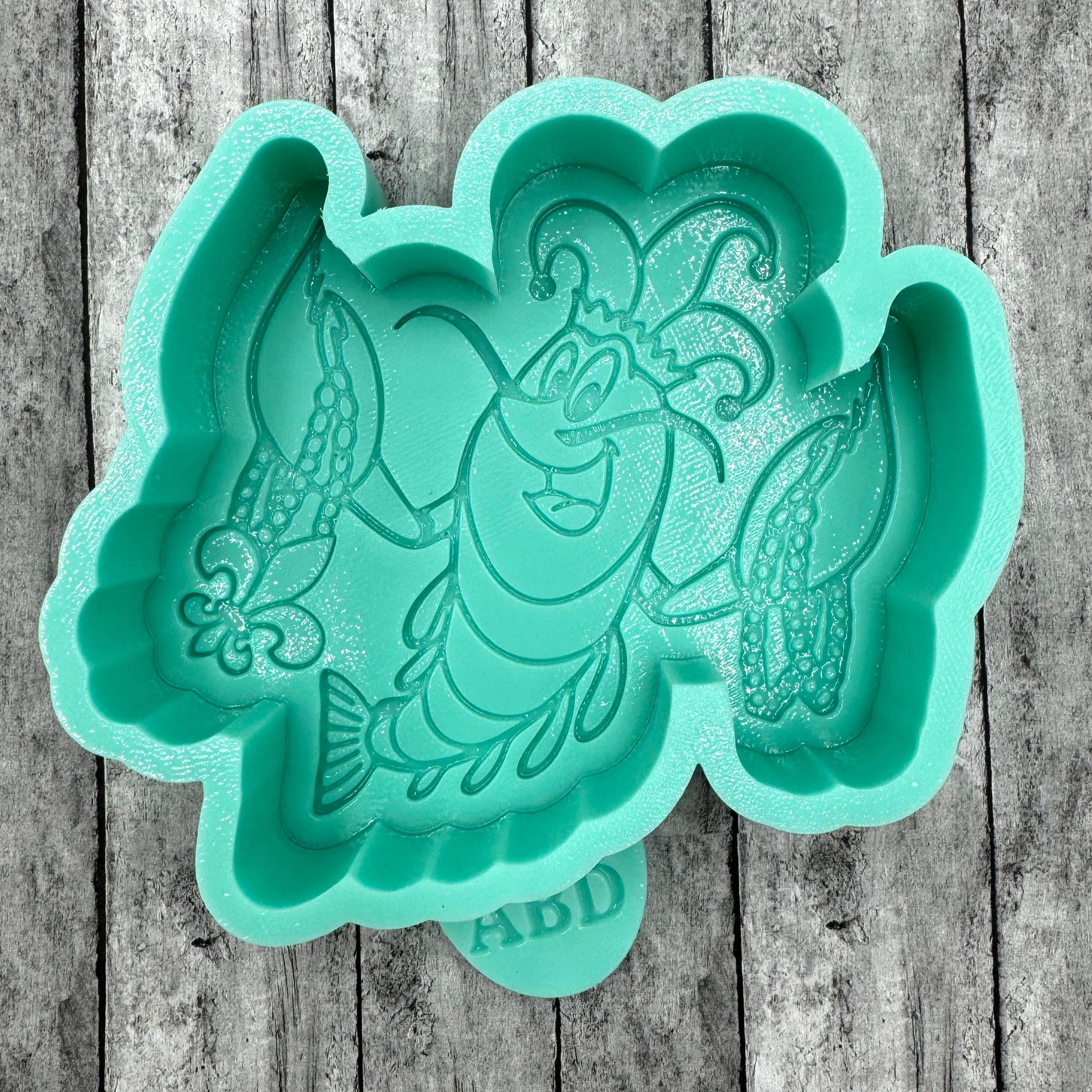Mardi Gras Crawfish Freshie Silicone Mold