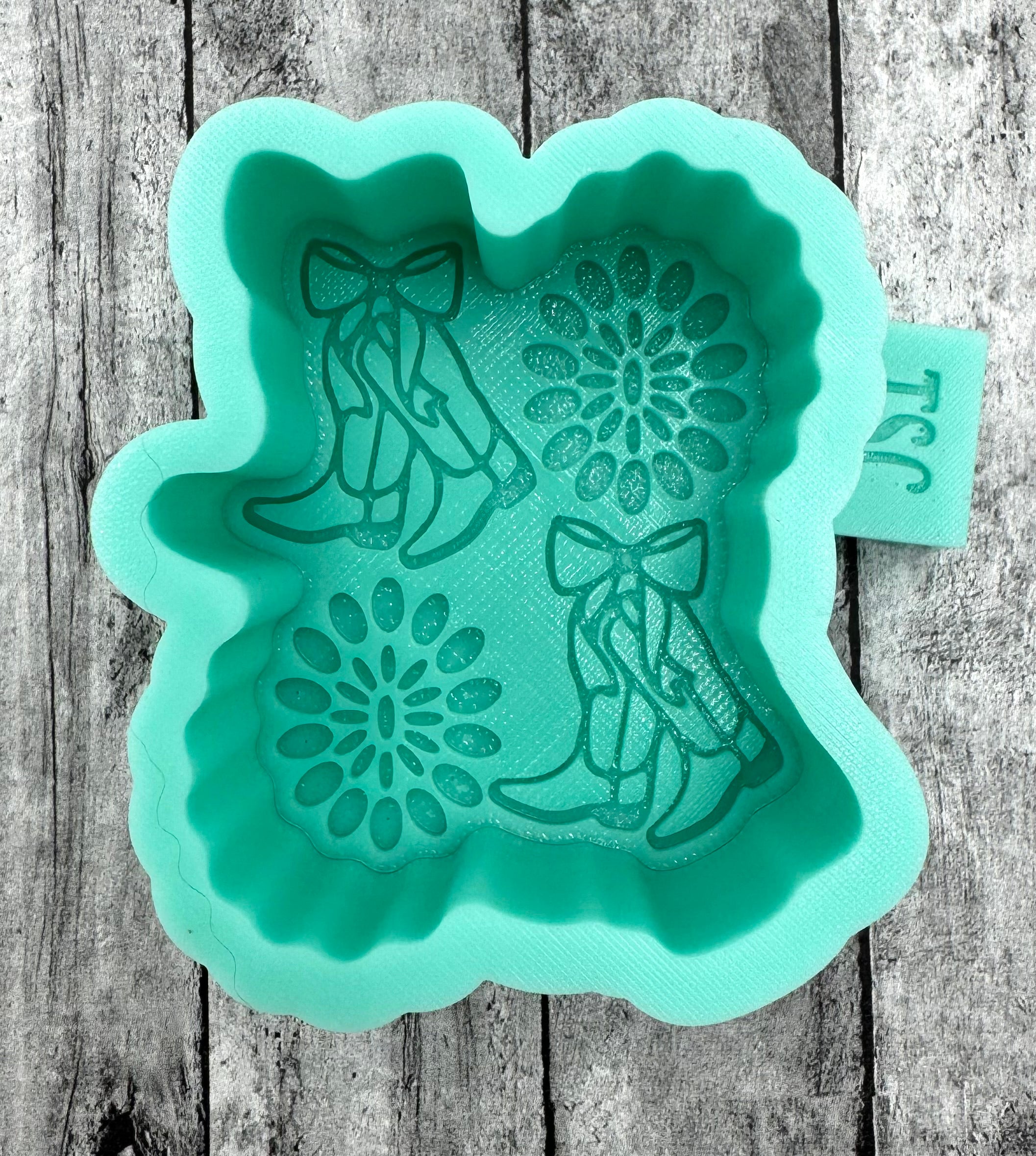 MINI Western Concho and Boots Silicone Mini Mold