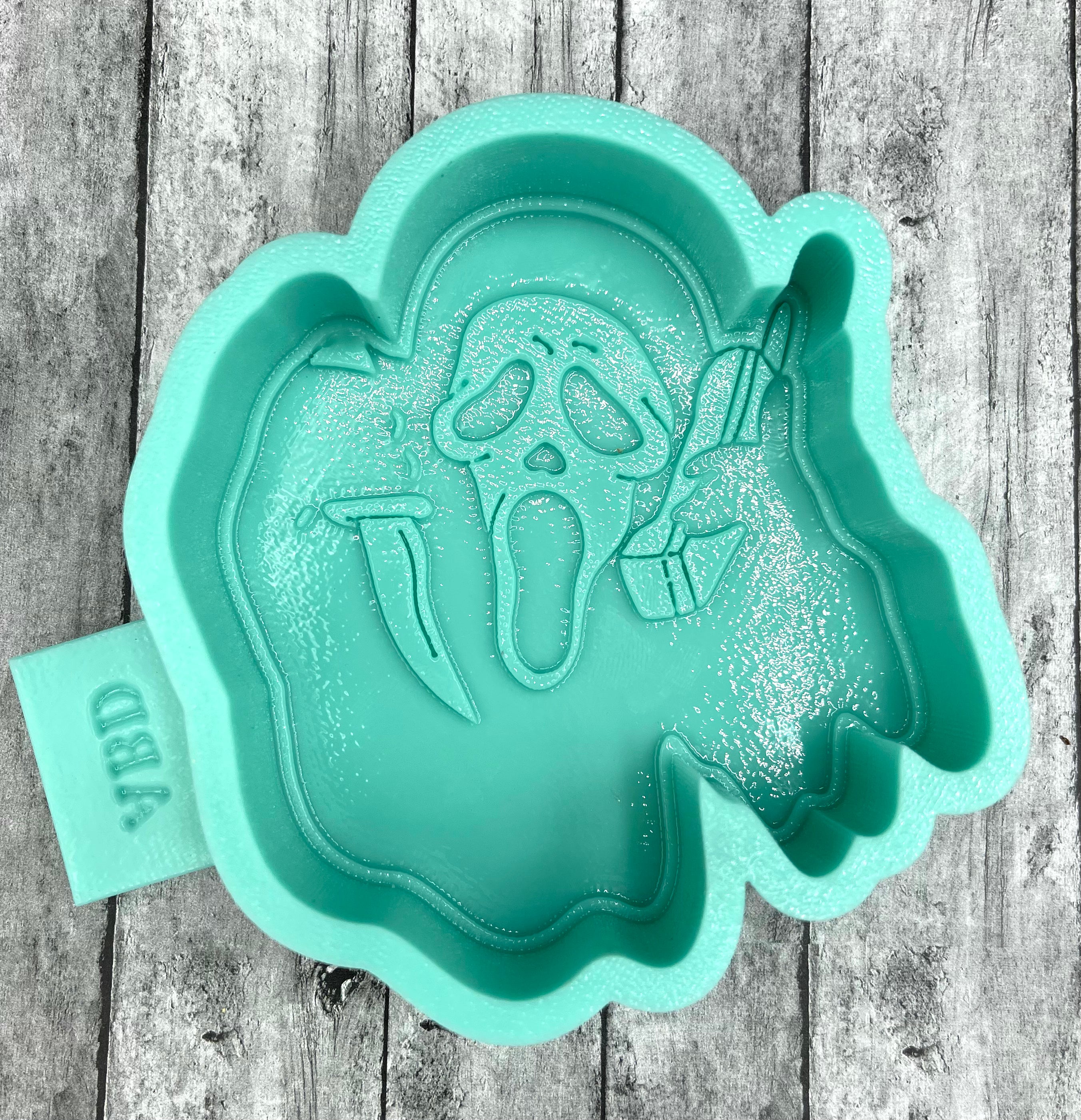 Scary Dude with Phone and knife Halloween Freshie Silicone Mold